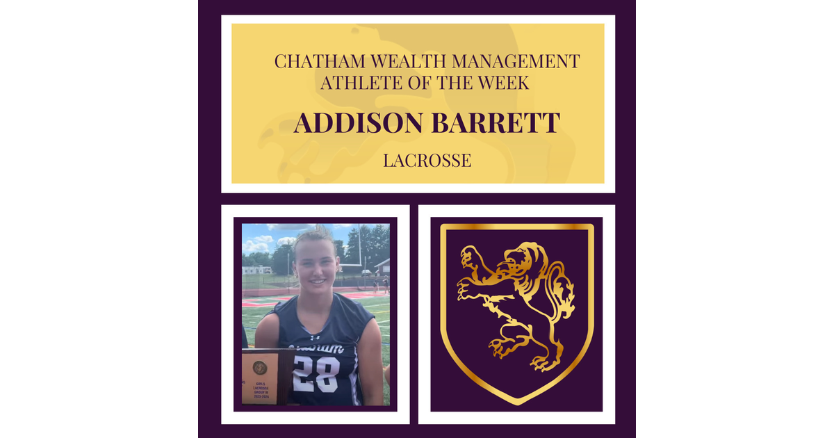 Chatham Wealth Management Athlete of the Week: Addison Barrett ...