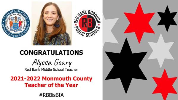 Red Bank Middle School Teacher Alyssa Geary Recognized as a County ...