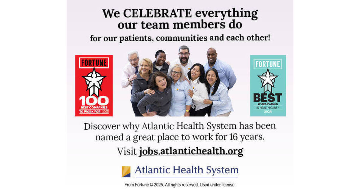 Atlantic Health System Celebrates 16th Year on the Fortune and Great ...
