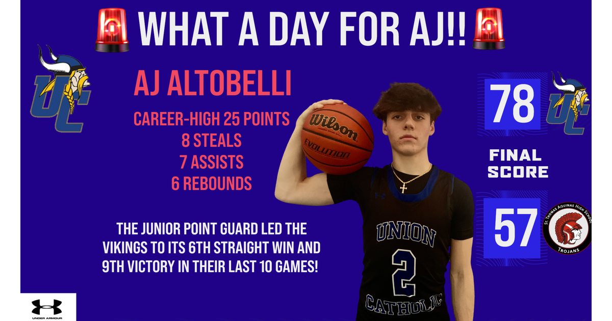 Altobelli Fuels Fast Start as Union Catholic Blows Out St. Thomas ...