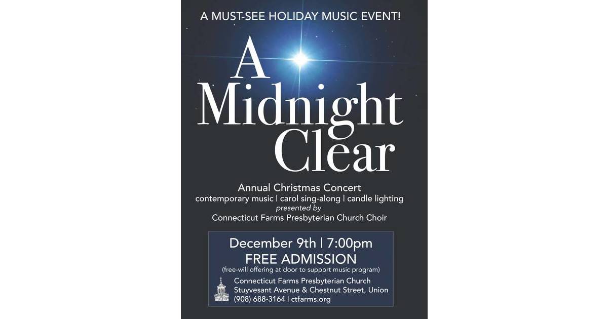 Join us for our cantata, "A Midnight Clear", this Saturday! | Union, NJ ...