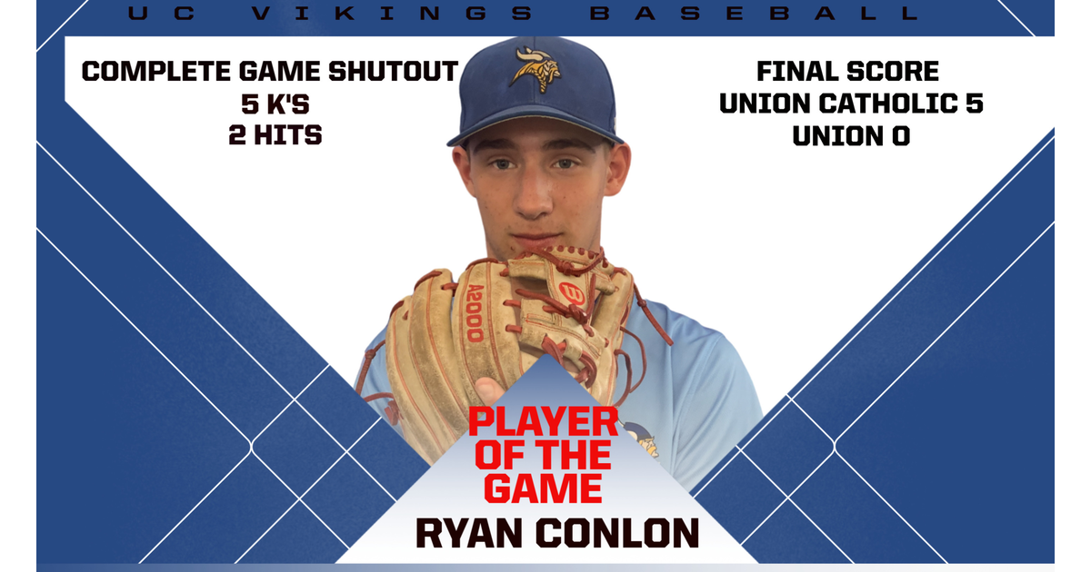 Conlon Fires 2-Hit Shutout To Lead Union Catholic Baseball Team To Win ...