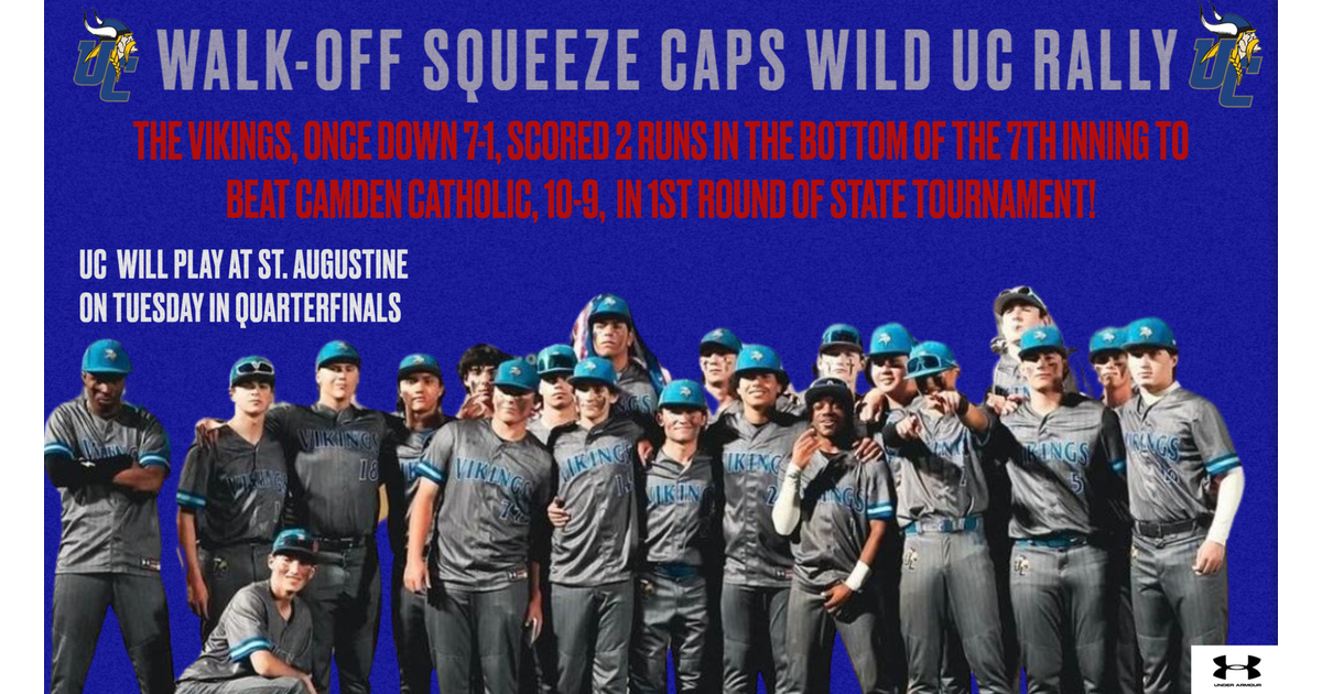 Union Catholic Baseball Team Wins State Tournament Game With Walk-Off ...