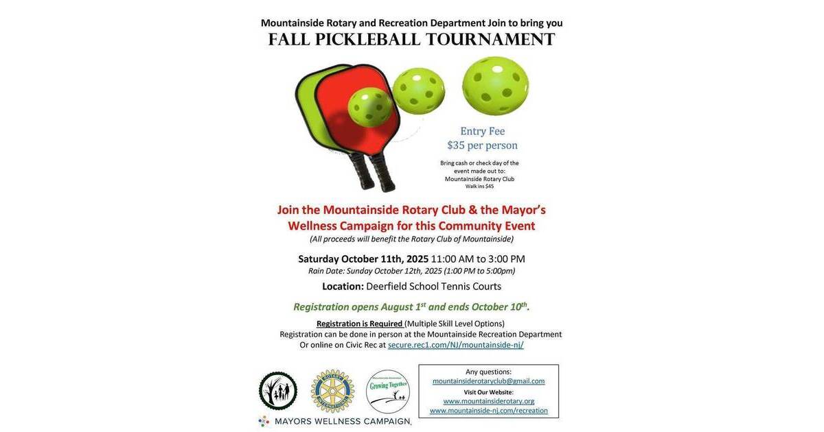 Registration Is Now Open For 2025 Fall Pickleball Tournament in ...