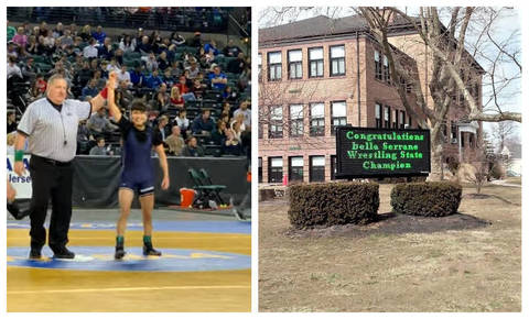 Belmar’s Bella Serrano Makes History in State Wrestling Championships ...