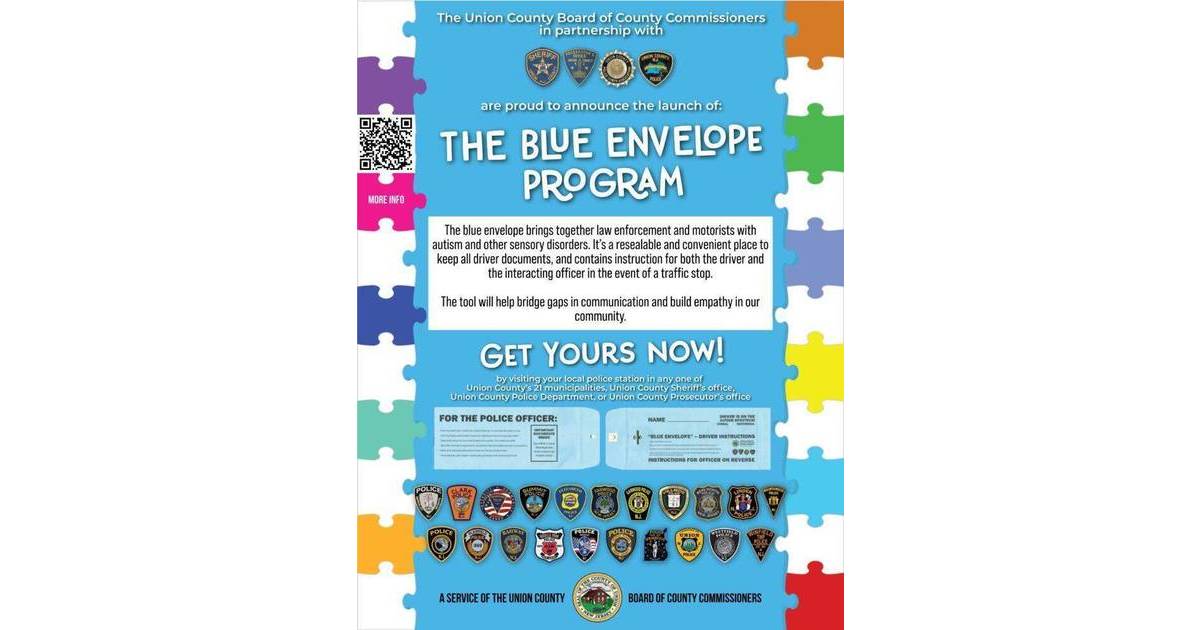Cranford Police Join Blue Envelope Program to Assist Drivers with ...