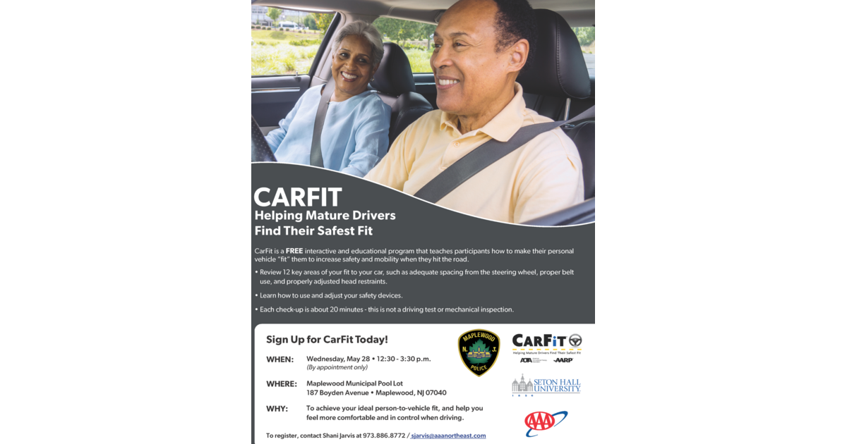 CarFit Coming to Maplewood | SOMA, NJ News TAPinto | TAPinto