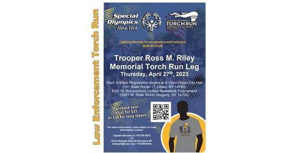 Trooper Ross M. Riley Memorial Torch Run Is Thursday | Greater Olean ...