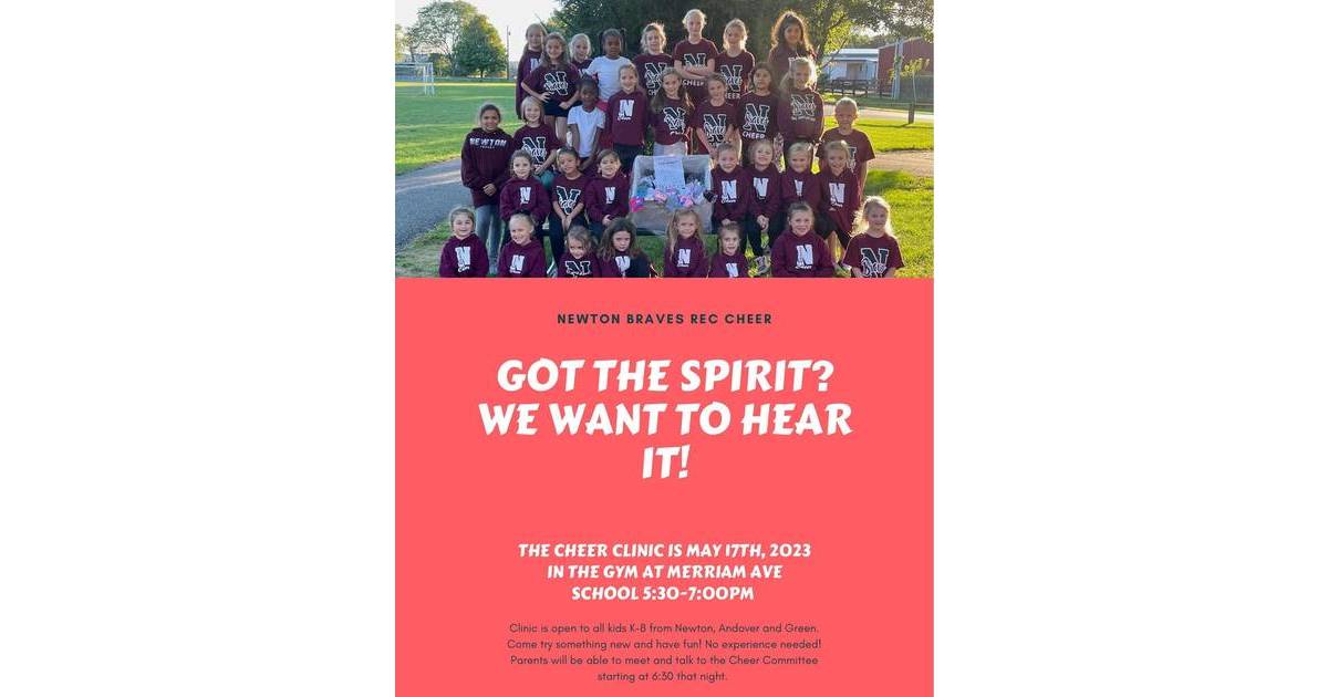 Newton Braves Recreation Cheerleading to Hold Clinic | Newton, NJ News ...