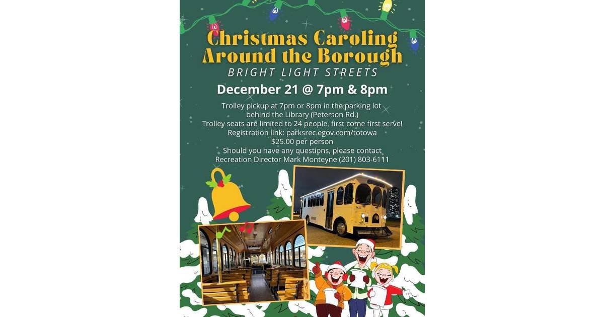 Totowa Christmas Caroling Around the Borough December 21 | Passaic ...