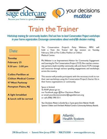 Train the Trainer Session | Passaic Valley, NJ News TAPinto