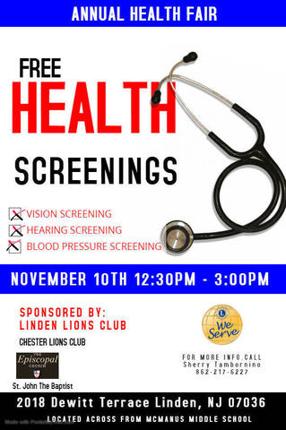 Free Health Screening | Linden, NJ News TAPinto