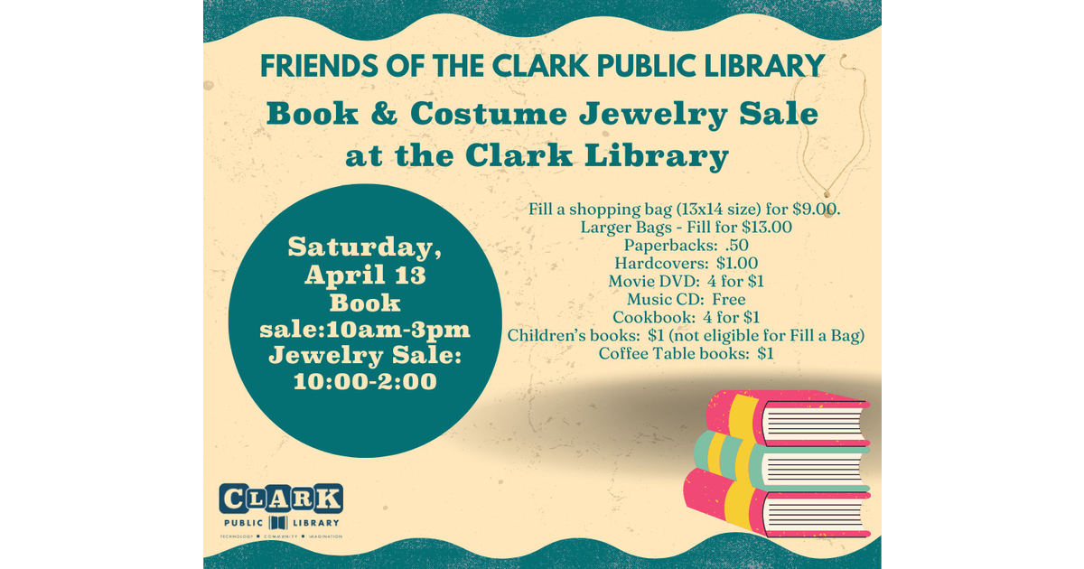 Clark Public Library Holding Book Sale on April 13 | Clark, NJ News TAPinto