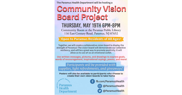 Paramus Health Department Invites Residents to Community Vision Board ...