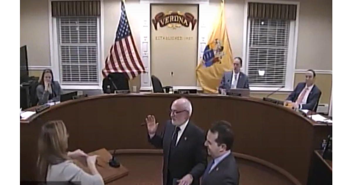 Joseph D'Arco Takes Oath as New Verona Township Manager | Verona/Cedar ...