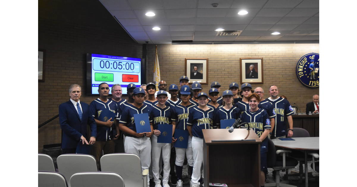Franklin Township Baseball League 14U Team Honored at Council Meeting ...