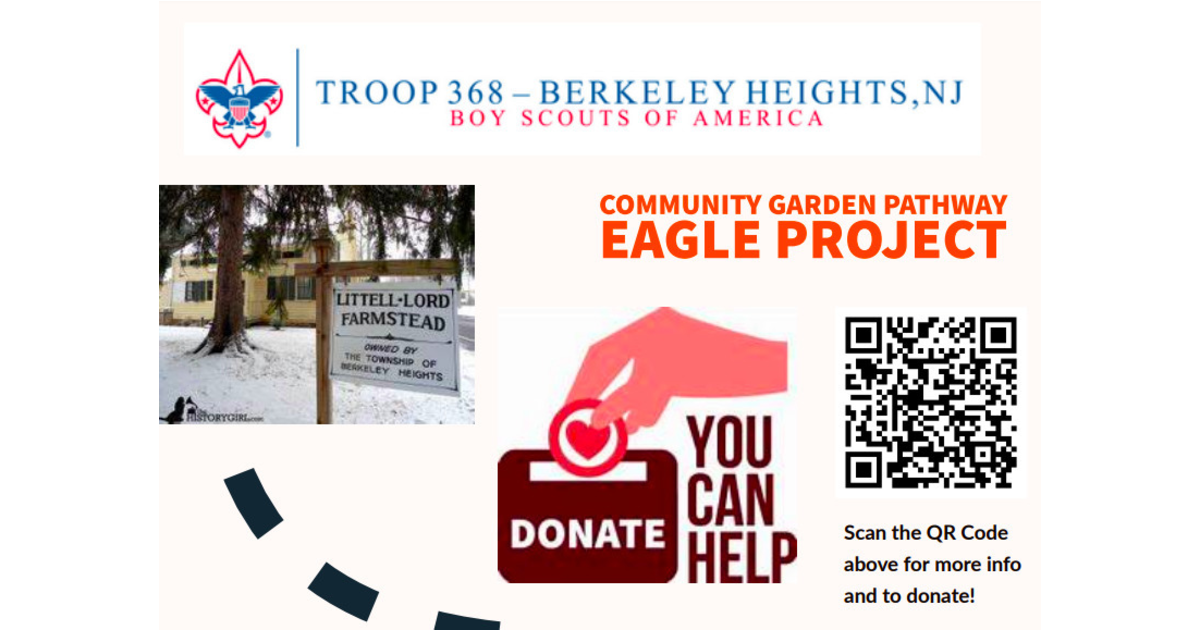 Eagle Scout Project to Create ADA Compliant Pathway to Berkeley Heights ...