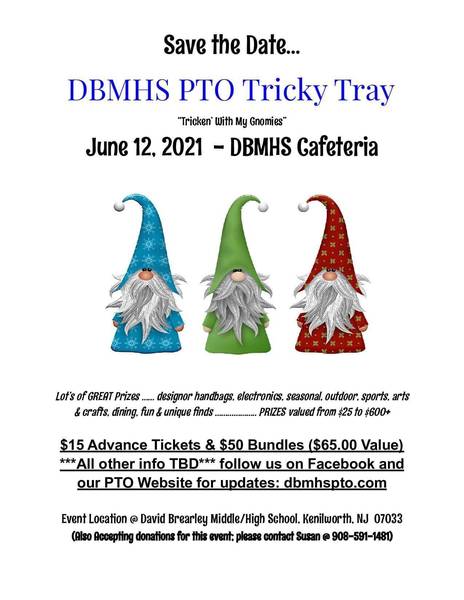 Kenilworth DBMHS PTO to Hold Tricky Tray Event | Kenilworth, NJ News ...