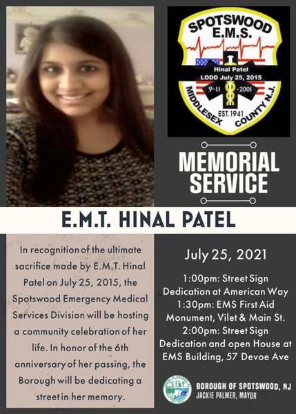 Spotswood To Mark Sixth Anniversary Of Hinal Patel's Passing With ...