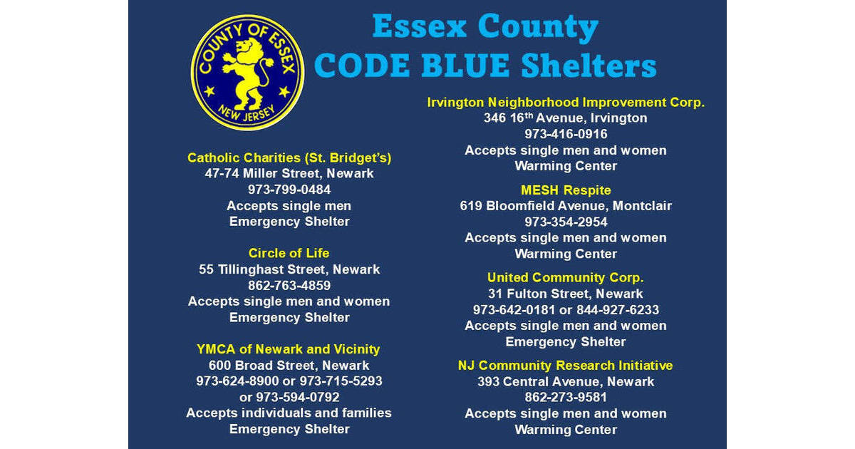 Essex County Extends Code Blue Through Jan. 18 | Newark, NJ News ...