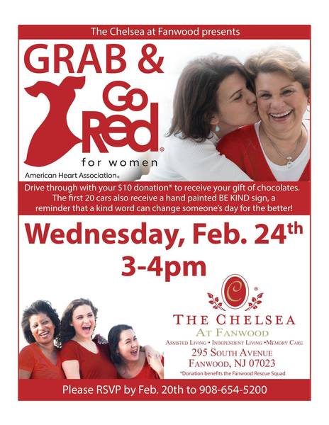 Chelsea at Fanwood Announces Go Red Event | Scotch Plains/Fanwood, NJ ...