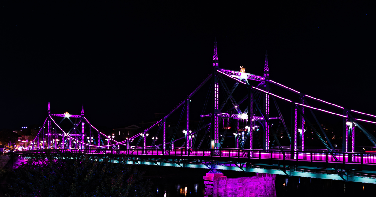 P’Burg Easton Northampton Street Bridge Lights up Pink for Breast ...
