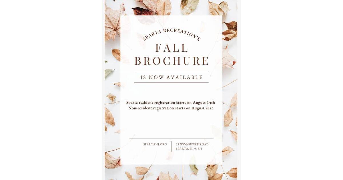 Sparta Recreation Fall Brochure Now Available | Sparta, NJ News TAPinto