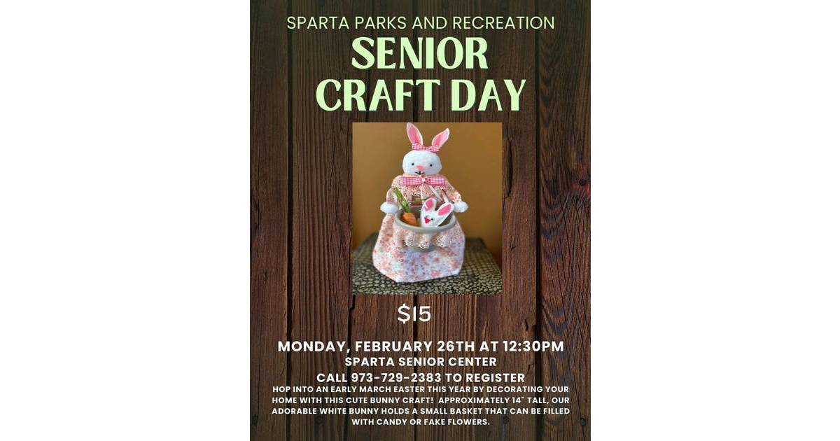 Sparta Recreation February Senior Craft Day | Sparta, NJ News TAPinto ...