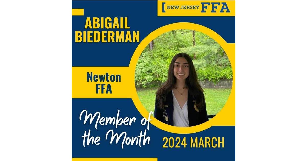 Newton Student Named New Jersey FFA Member of the Month for March ...