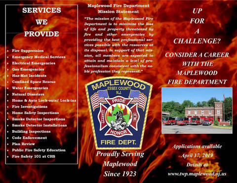 Become a Maplewood Firefighter/EMT! | SOMA, NJ News TAPinto