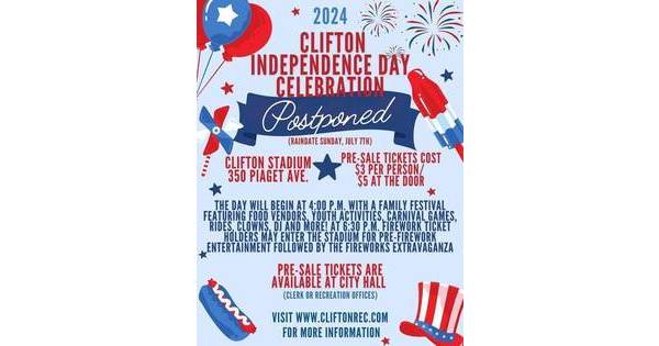 Weather Postpones Clifton Fireworks to Sunday July 7 | Nutley, NJ News ...