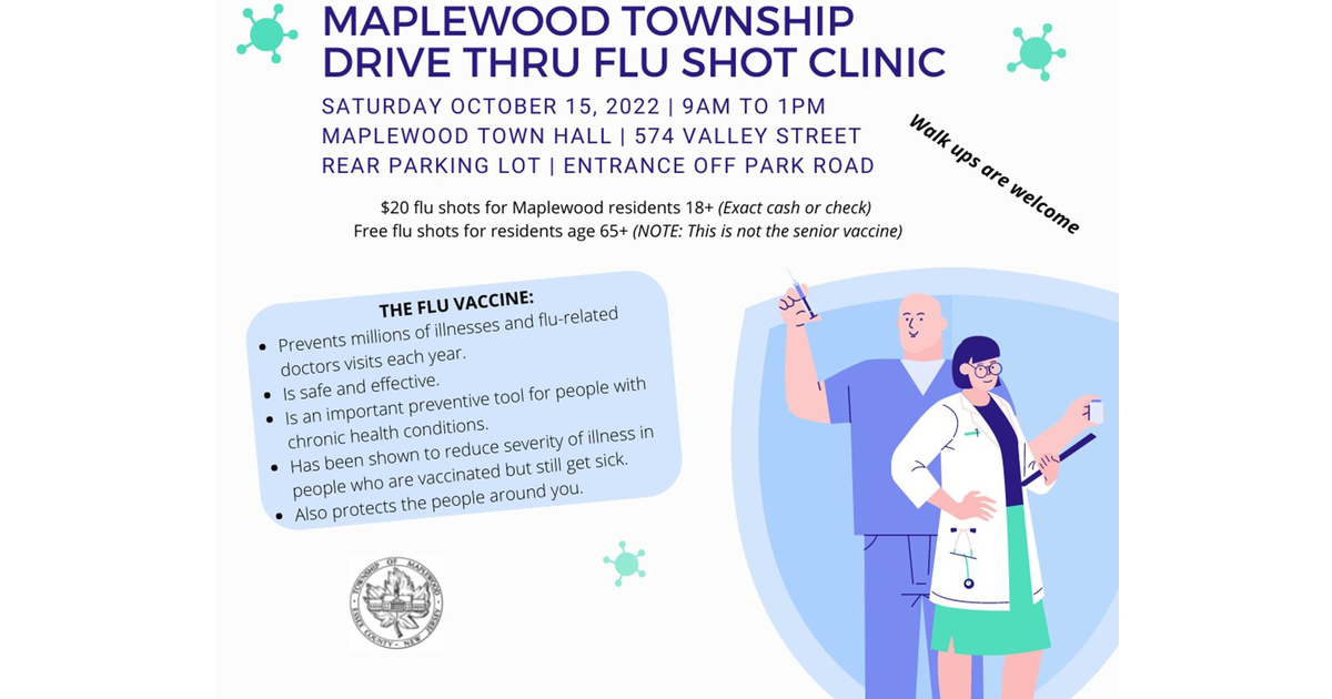 Maplewood Drive Through Flu Clinic - Saturday, October 15 - Town Hall ...