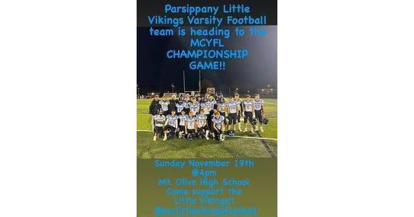 Parsippany Little Vikings Football Headed to MCYFL Championship Game on ...