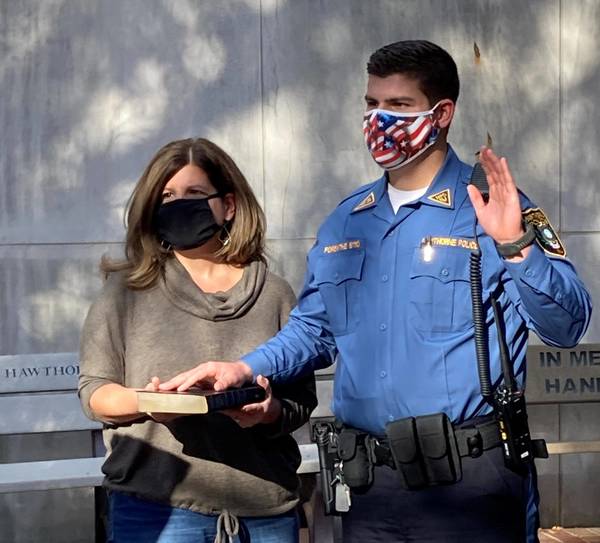 Christopher Forsythe Sworn in to Hawthorne's "Thin Blue Line ...