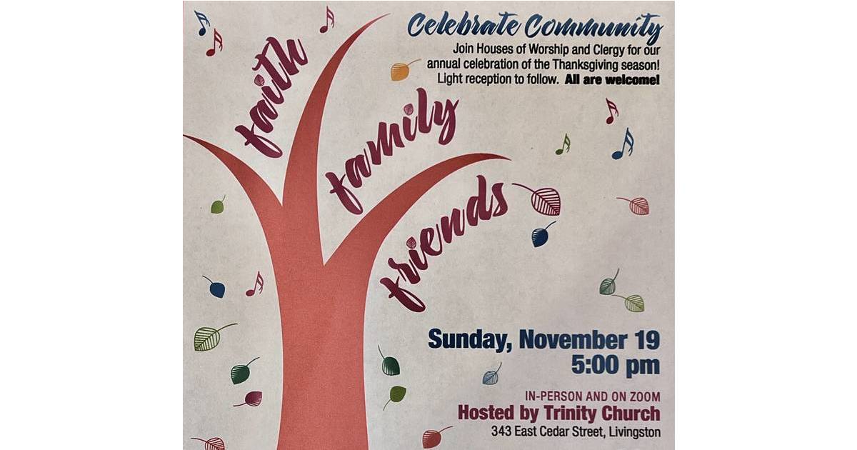 Livingston's 2023 Interfaith Thanksgiving Service to be Held at Trinity ...