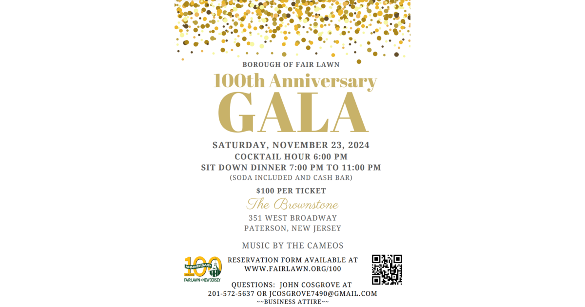 Did You Get Your Fair Lawn 100th Anniversary Gala Tickets Yet? | Fair ...