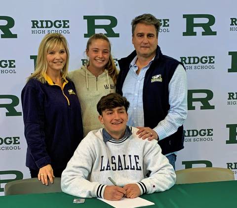 Ridge Baseball Player Greg Bozzo Signs with LaSalle University | TAPinto