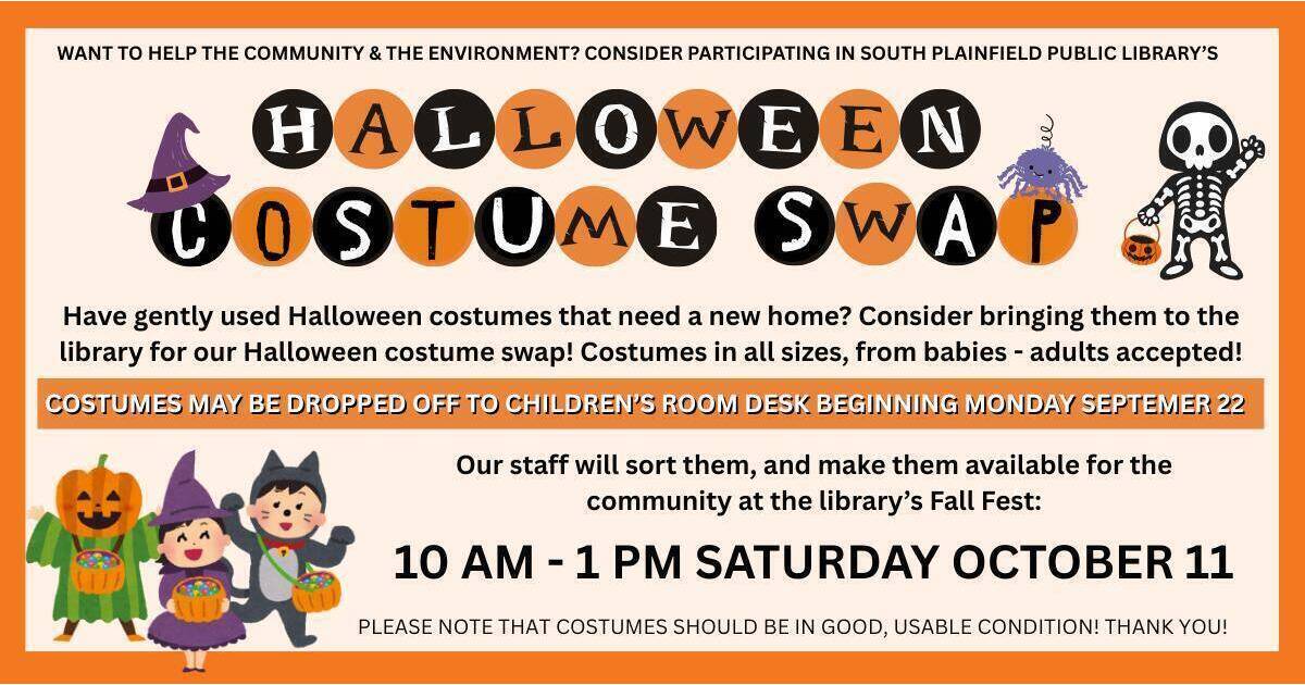 Get Ready for Halloween with Costume Swap at the South Plainfield ...