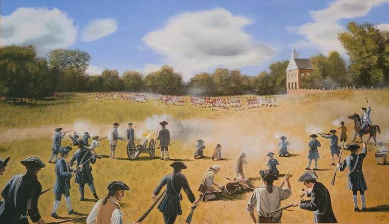 Revolutionary War Battle Painting