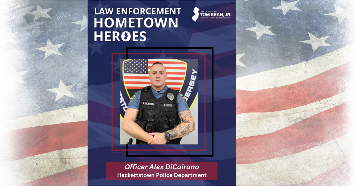 Warren County Officer recognized as Law Enforcement Hometown Hero | Phillipsburg, NJ News ...