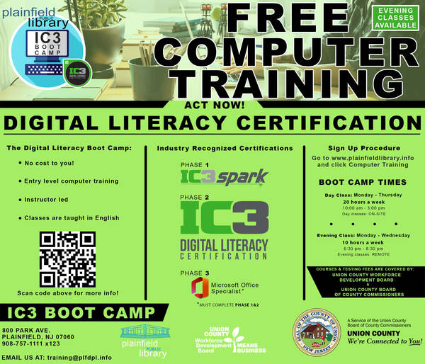 Plainfield Public Library to Offer Computer Literacy Training ...