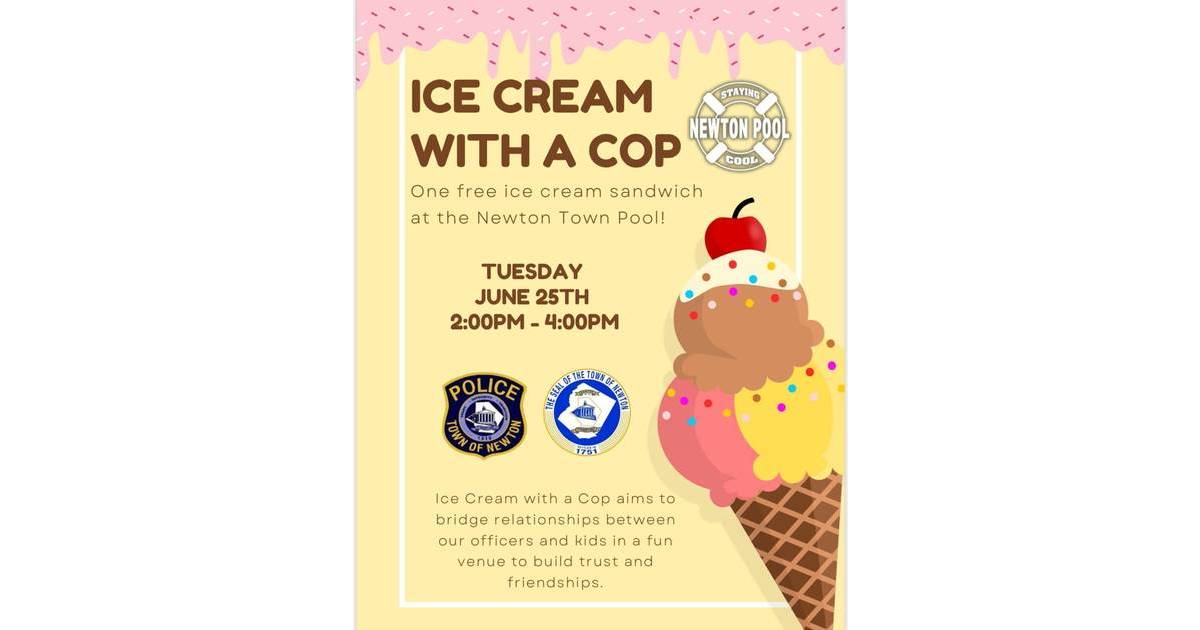 Newton Police Department Hosts Ice Cream With a Cop Event | Newton, NJ ...
