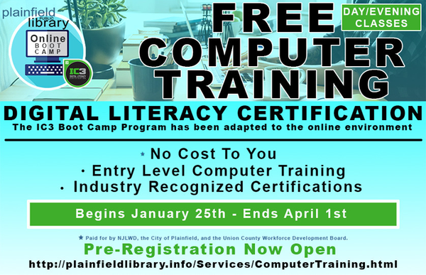 Free Computer Courses offered via Plainfield Public Library ...