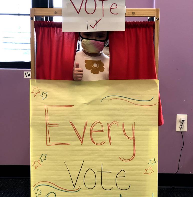 Local Preschool Participates in a Voting Campaign on Election Day | TAPinto