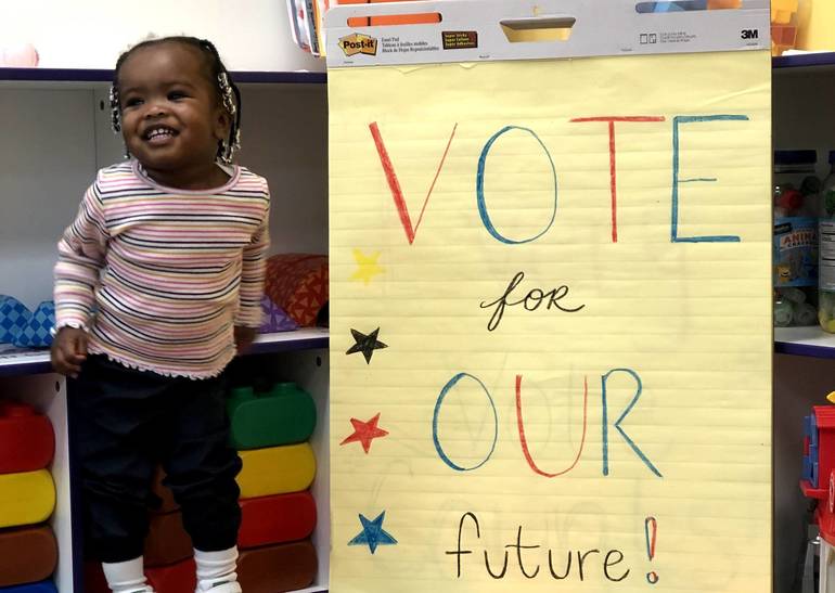 Local Preschool Participates in a Voting Campaign on Election Day | TAPinto