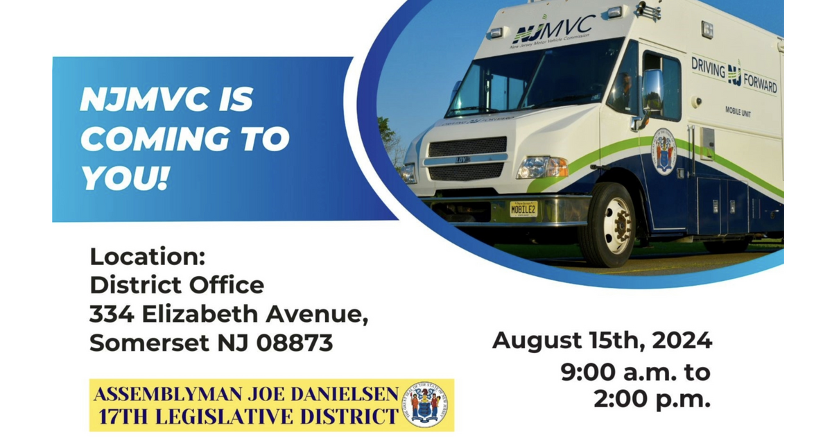 NJ MVC Mobile Unit Coming to Somerset on Thursday | Franklin Township ...