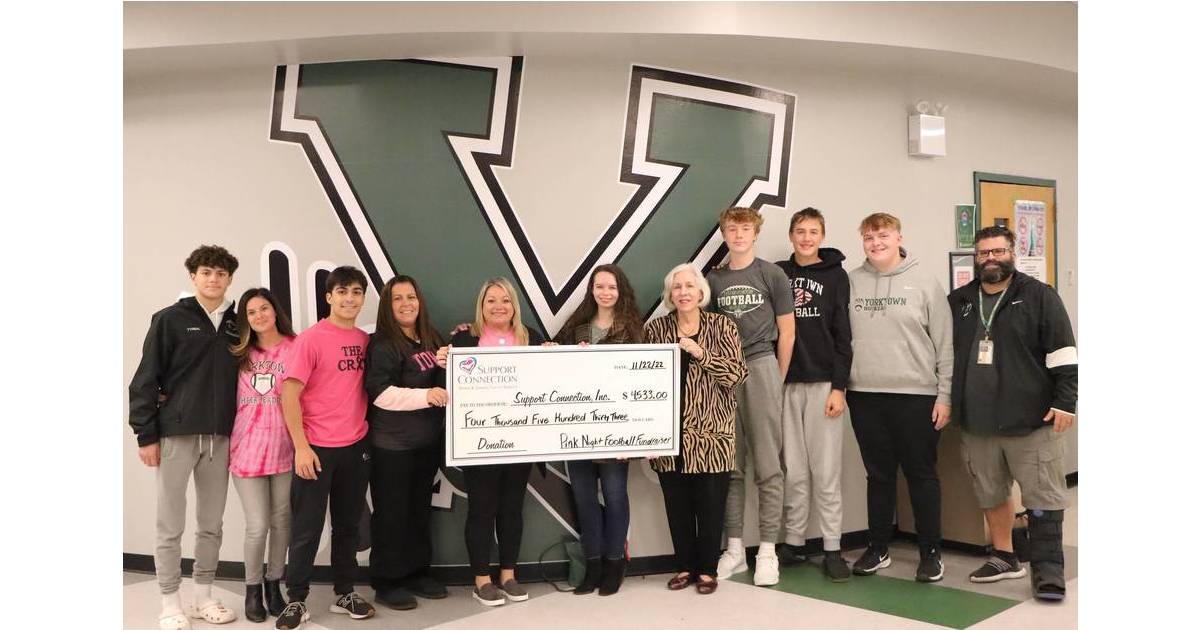 Yorktown Football Donates to Support Connection | Yorktown, NY News TAPinto