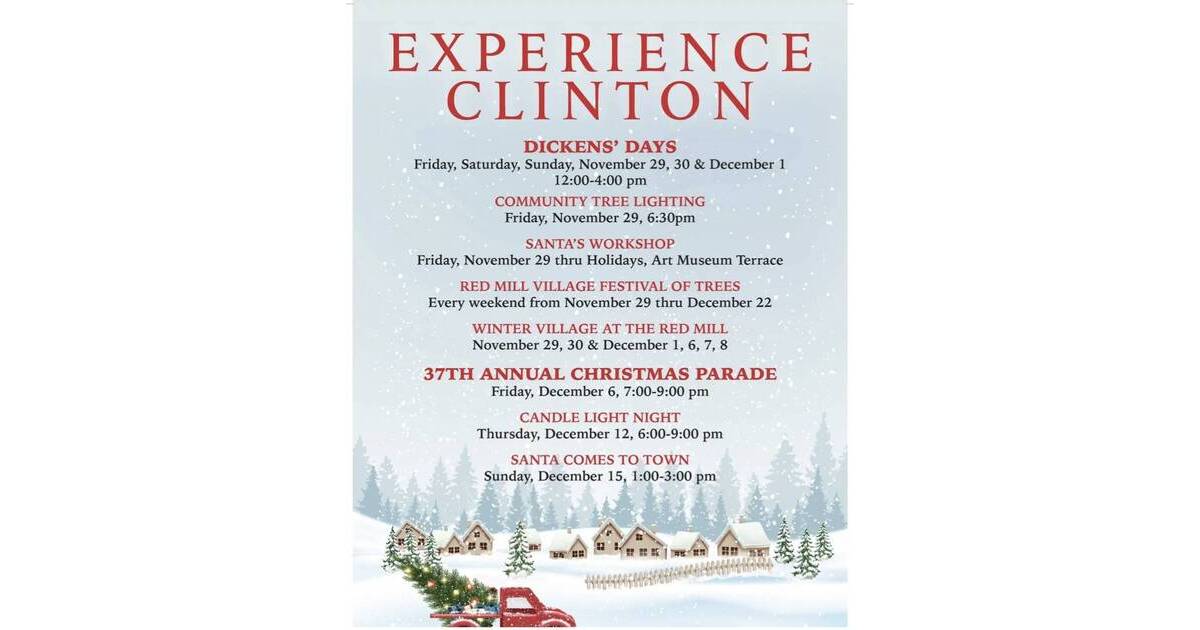 Dickens’ Days in the Town of Clinton Begins Today Through Sunday ...