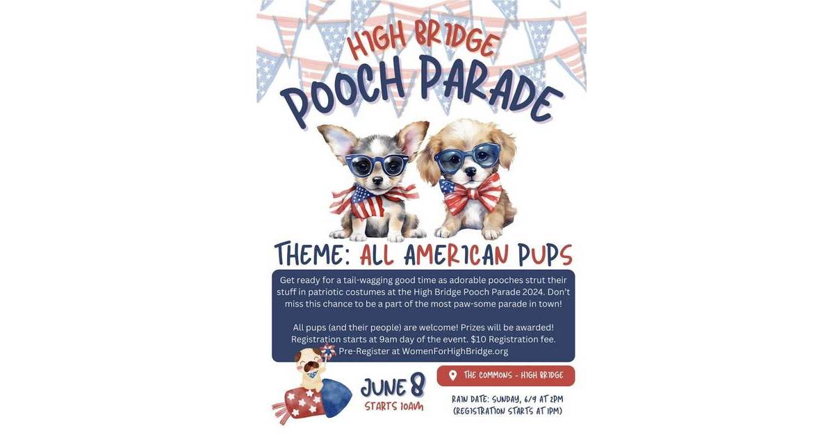 Woman for High Bridge Announces Pooch Parade on June 8th, 2024 | North ...