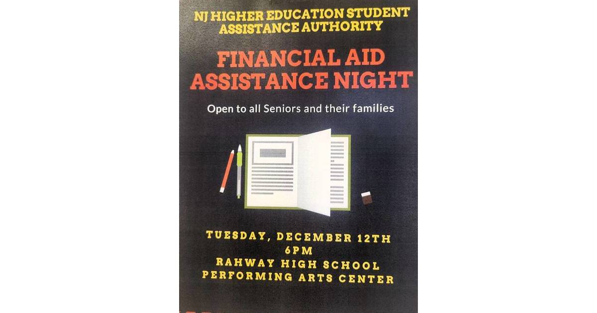 Financial Aid Assistance Night Tonight at Rahway High School | Rahway ...
